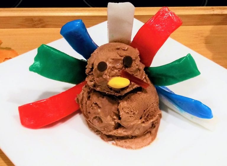 Adorable Ice Cream Turkeys for Thanksgiving | This Blue Dress