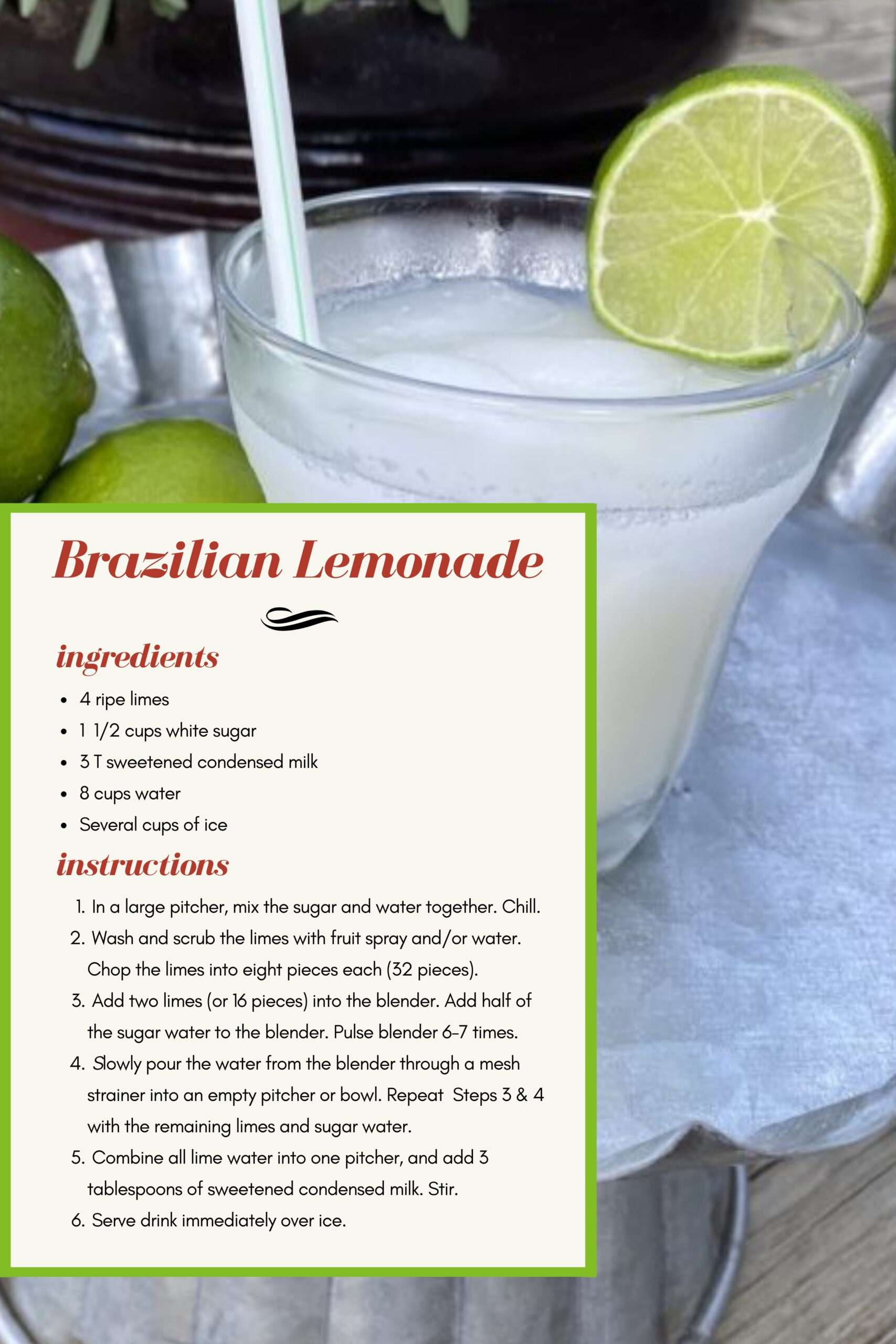 Brazilian Lemonade Rezept