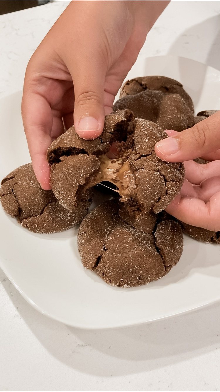 Chocolate Rolo Cookies - This Blue Dress