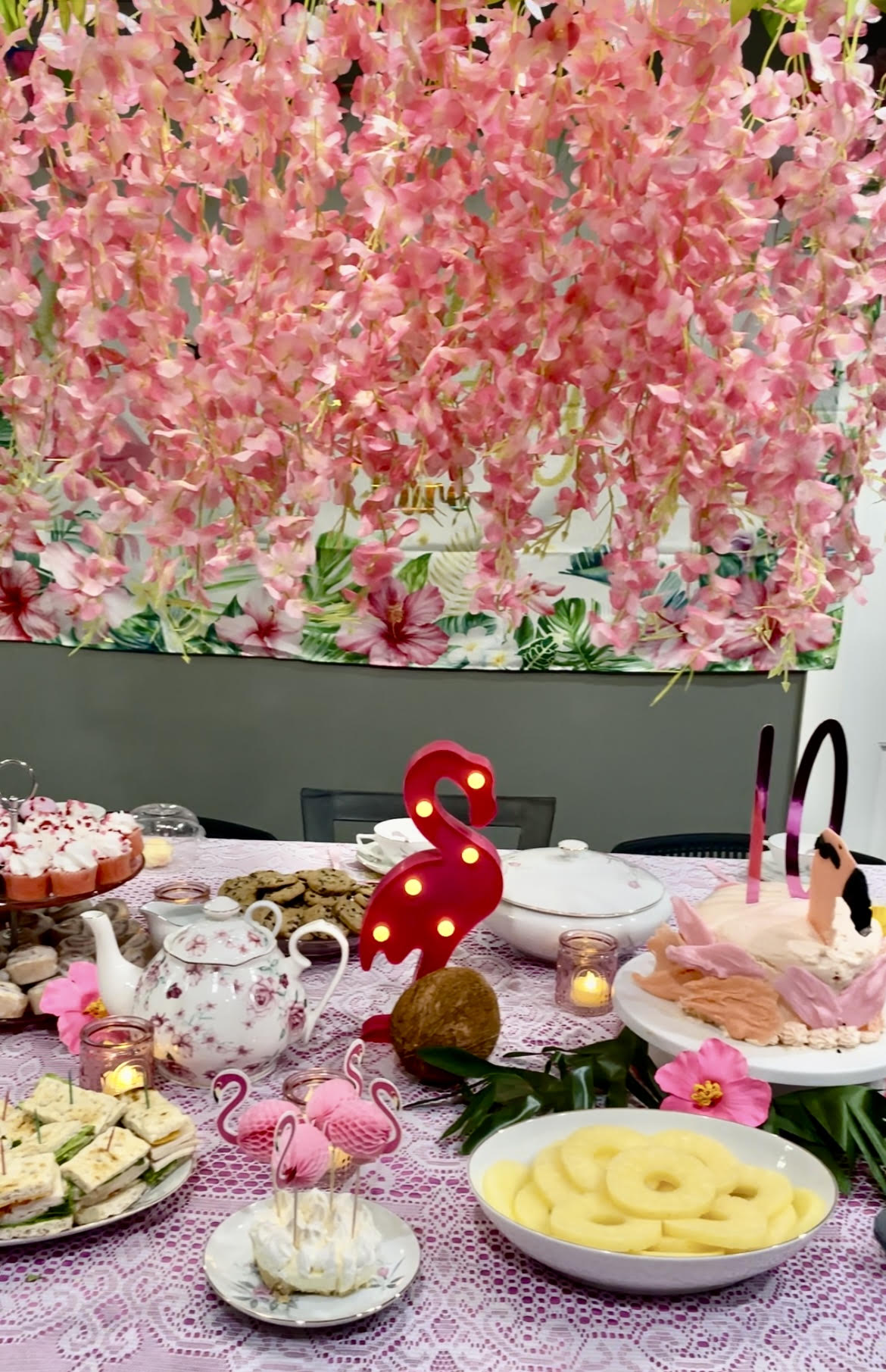 Tropical Flamingo Tea Party Ideas - This Blue Dress